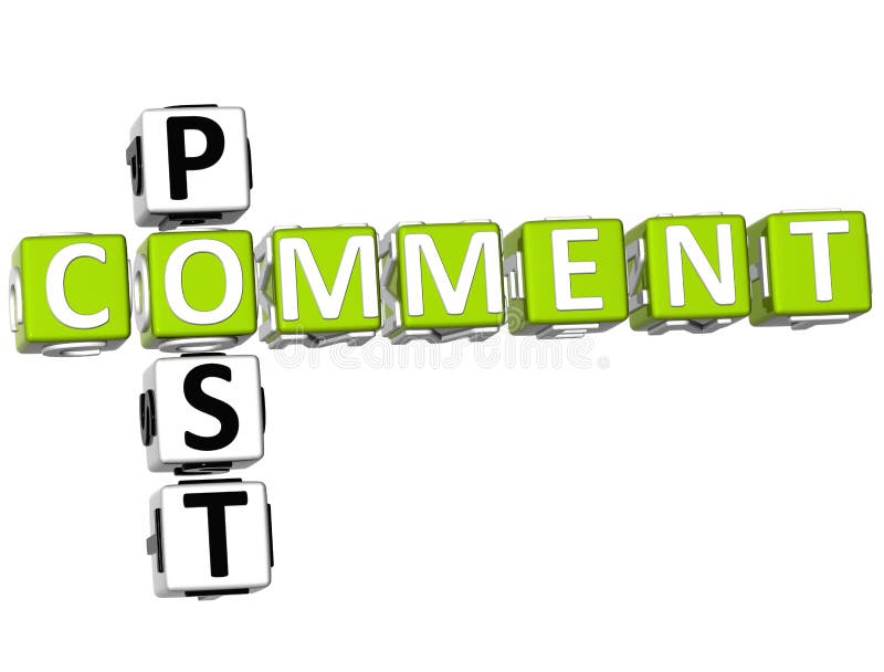 Post Comment Crossword stock illustration. Illustration of blogging ...