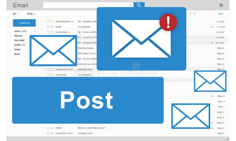 Post Content Internet Mail Opinion Communication Concept Stock ...