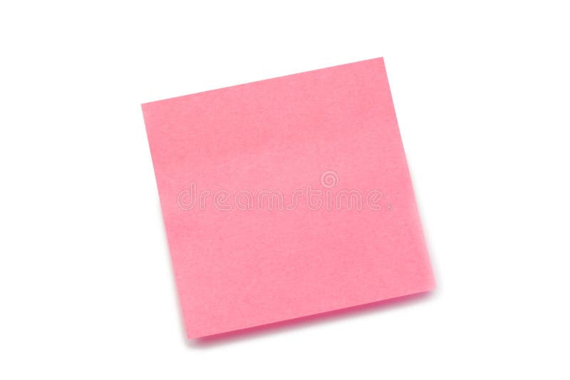 Post-it cor-de-rosa imagem de stock. Imagem de objeto - 19125351