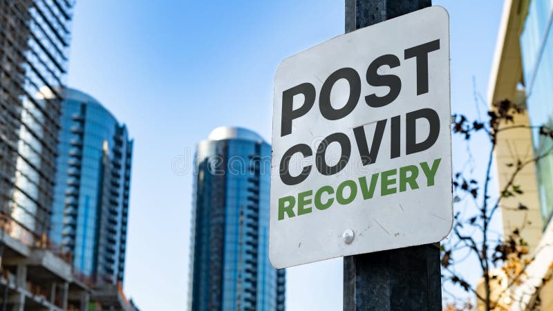 Post Covid Recovery Usada No Centro Da Cidade Ilustração Stock ...