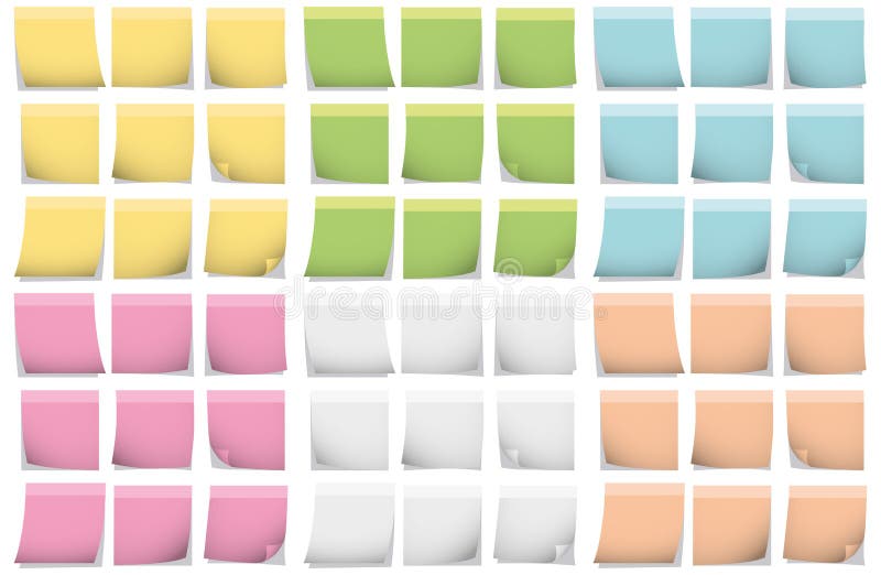 Post-it De Collection De Graphique De Vecteur D'illustration ...