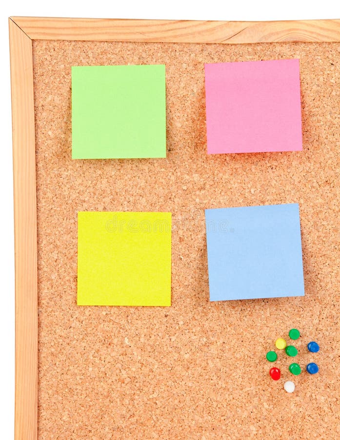 Post-it de cuatro colores imagen de archivo. Imagen de poste - 21042703