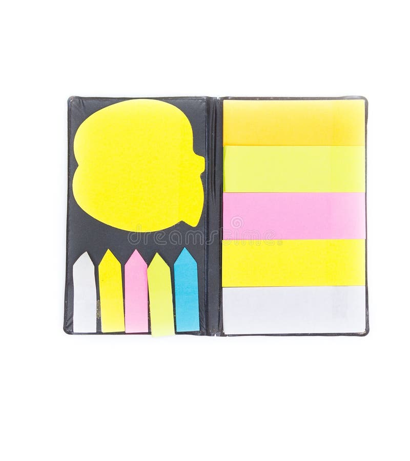 Post-it De Papel En El Fondo Blanco Imagen de archivo - Imagen de ...