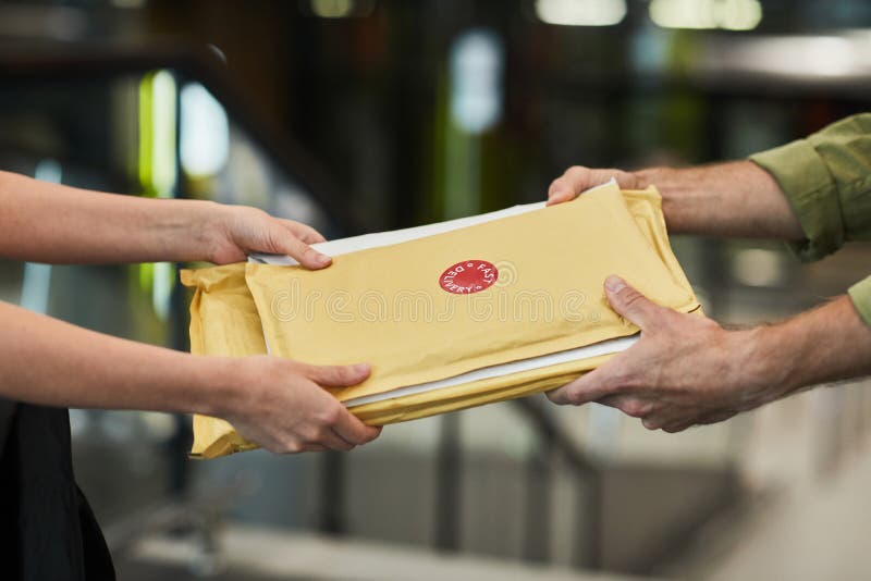 Post Delivery Close Up stock photo. Image of receiving - 225382526
