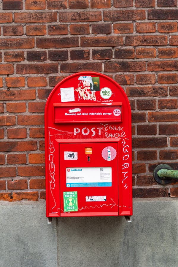 Post Denmark, Danish Mail Box, at Aarhus, August 18, 2021, Central City ...