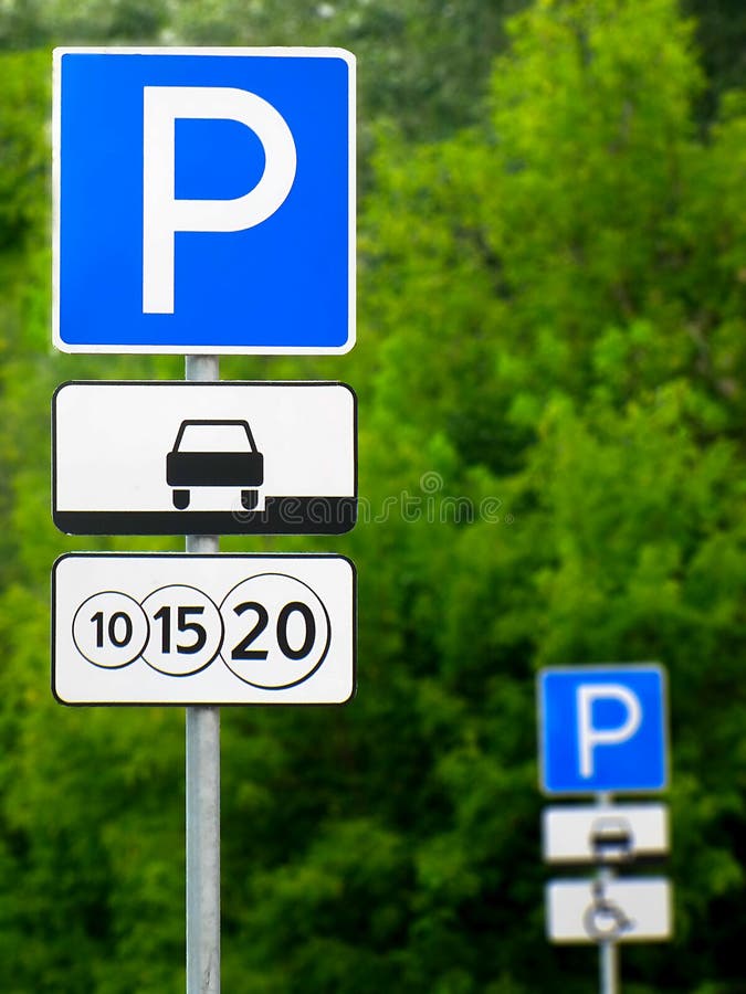 Metered Parking Sign stock image. Image of warn, warning - 506949