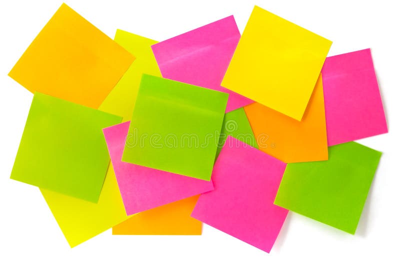 Post-it Do Papel Para Cartas Foto de Stock - Imagem de grupo, vazio ...