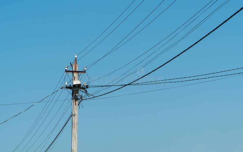 Post electric, insulated stock photo. Image of electrical - 157275384