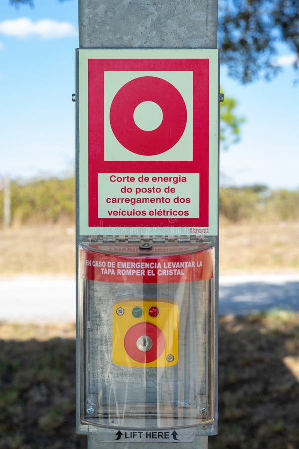 Post with Emergency Power Cut Switch for Charging Electric Vehicles ...