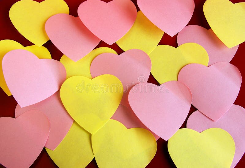 Post-it En Forma De Corazón Imagen de archivo - Imagen de recuerde ...