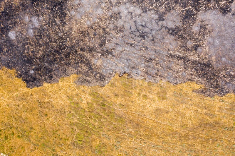 Aerial. Scorched Earth Landscape after a Fire. Stock Image - Image of ...