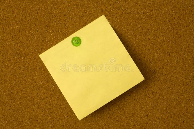 Post it and green pin stock image. Image of office, notepad - 8670185