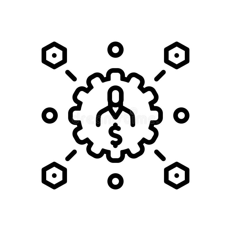 Black Line Icon for Post, Human and Boss Stock Vector - Illustration of ...