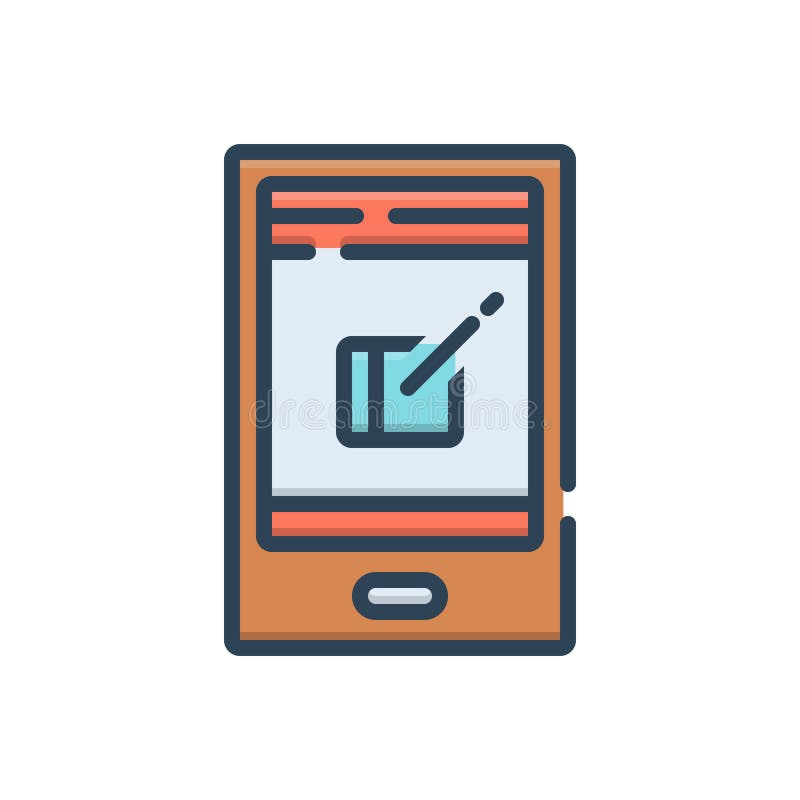 Color Illustration Icon for Post, Letter and Message Stock Illustration ...