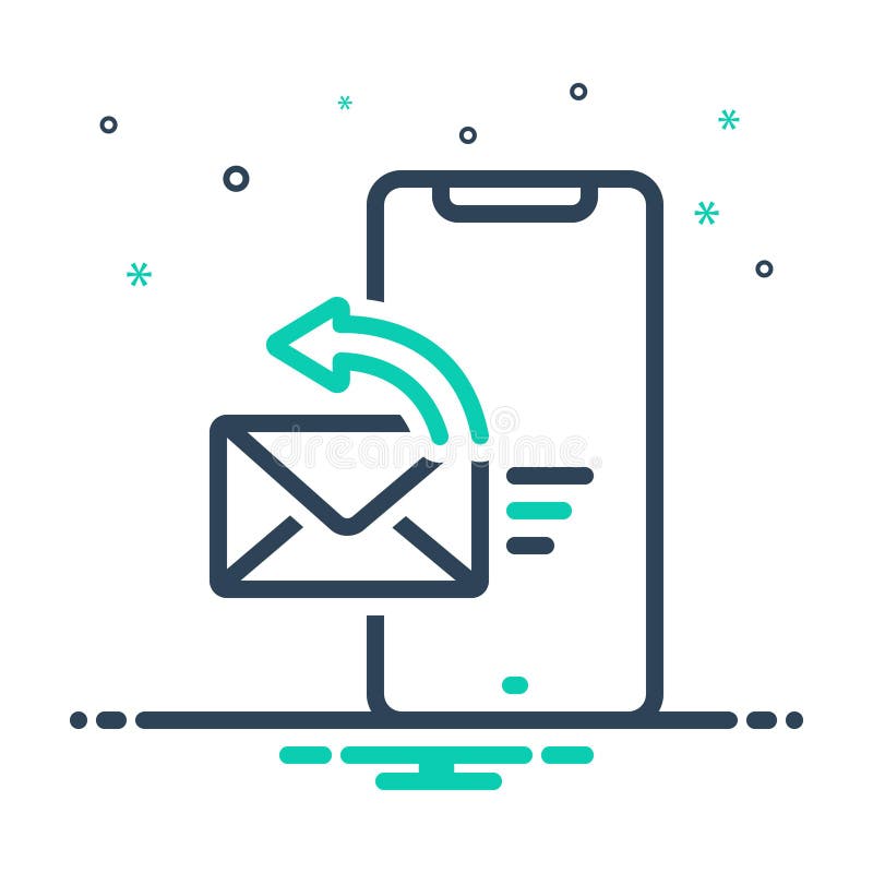 Mix Icon for Post, Message and Email Stock Vector - Illustration of ...