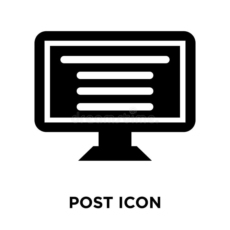 Post Icon Vector Isolated on White Background, Logo Concept of P Stock ...