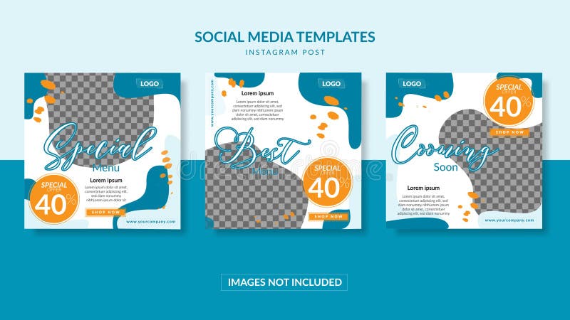 Instagram Feeds Post Template Food Promotion Cake, Bread, and Snacks ...