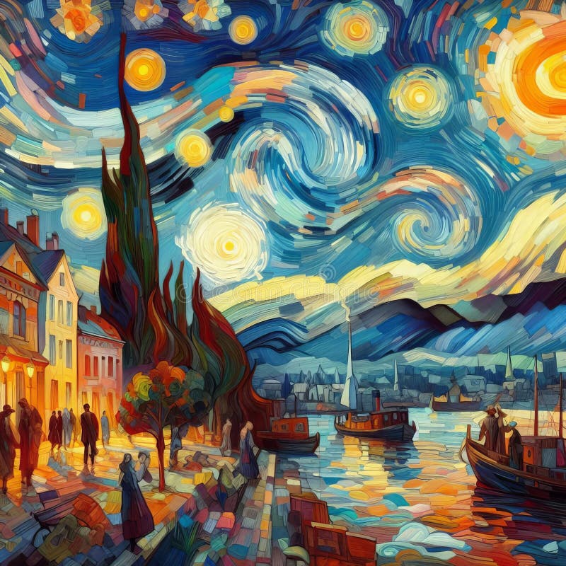 Post Impressionist Art a Post Impressionist Artwork Inspired Stock ...