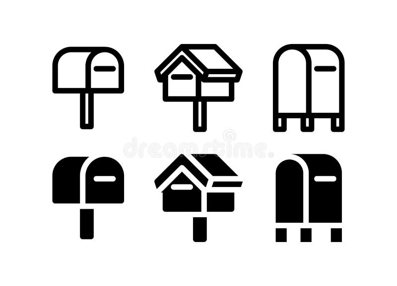 Post Inbox Message Icon stock vector. Illustration of direction - 171132101