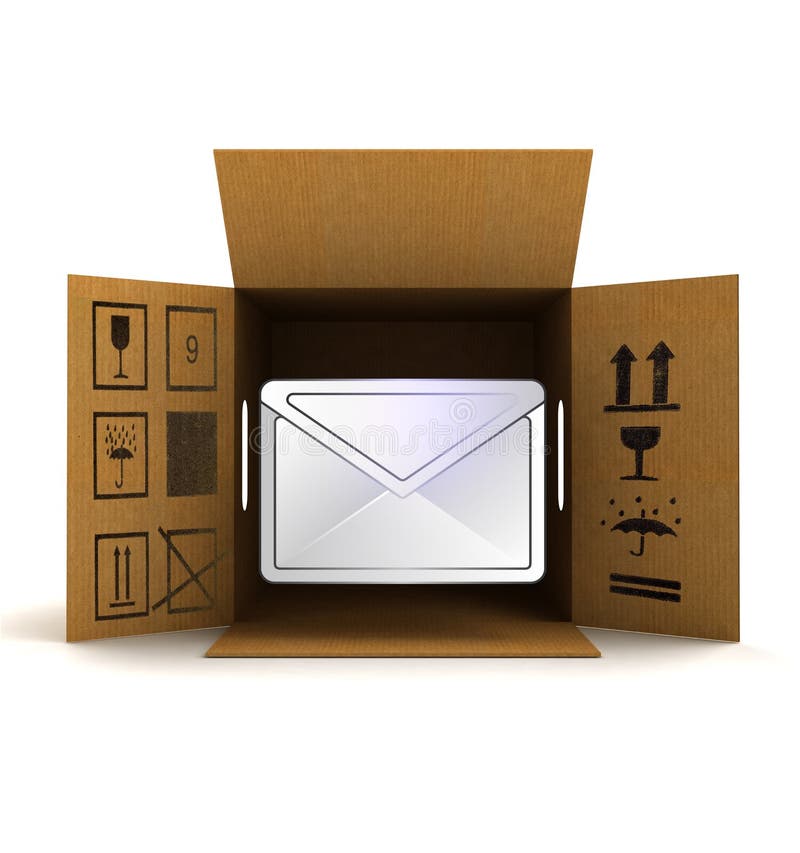 Post Information Message in Package Delivery Stock Illustration ...