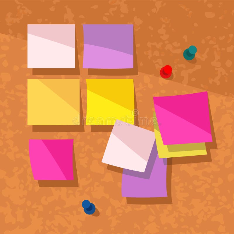 Colorful Post Its Board Stock Illustrations – 11 Colorful Post Its ...