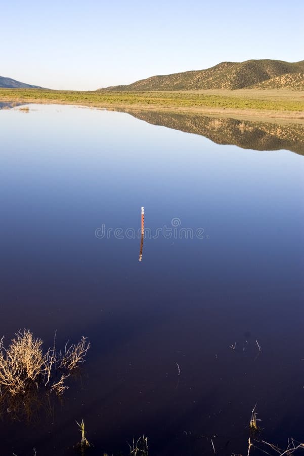 Post in Lake stock image. Image of post, outdoors, horizon - 20101293