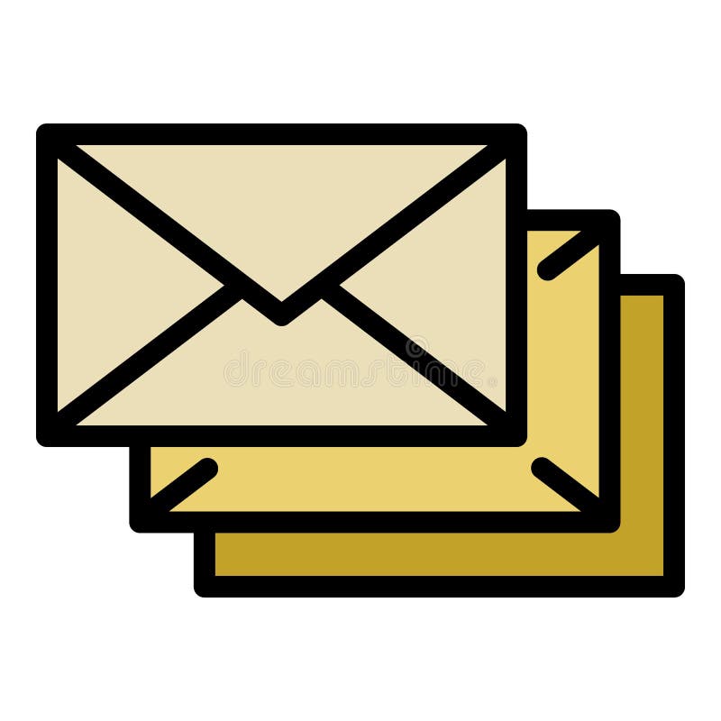 Post Letters Icon, Outline Style Stock Vector - Illustration of blank ...