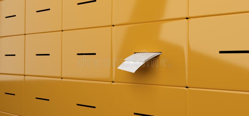 Post Mail Boxes Full of Letters Stock Illustration - Illustration of ...