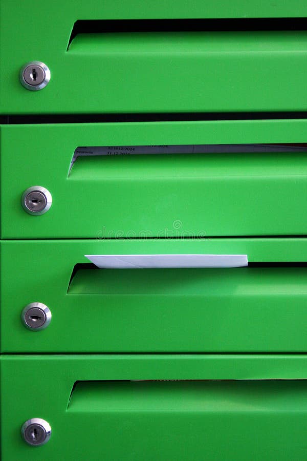 Post Mail Boxes with Some Letters Stock Image - Image of mailbox, paper ...