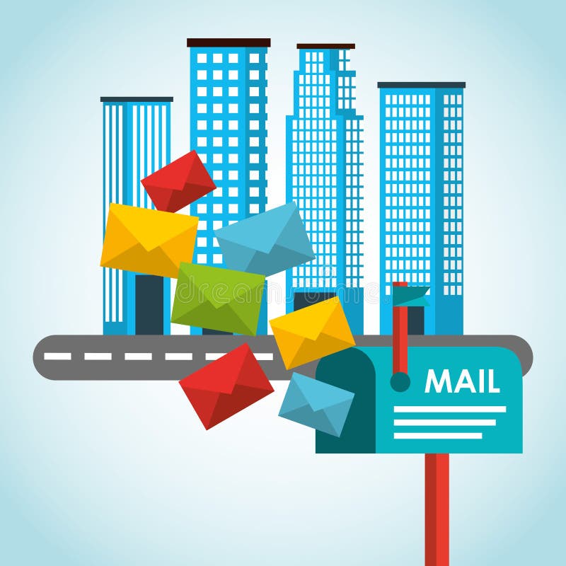Post mail service design stock vector. Illustration of symbol - 65905532
