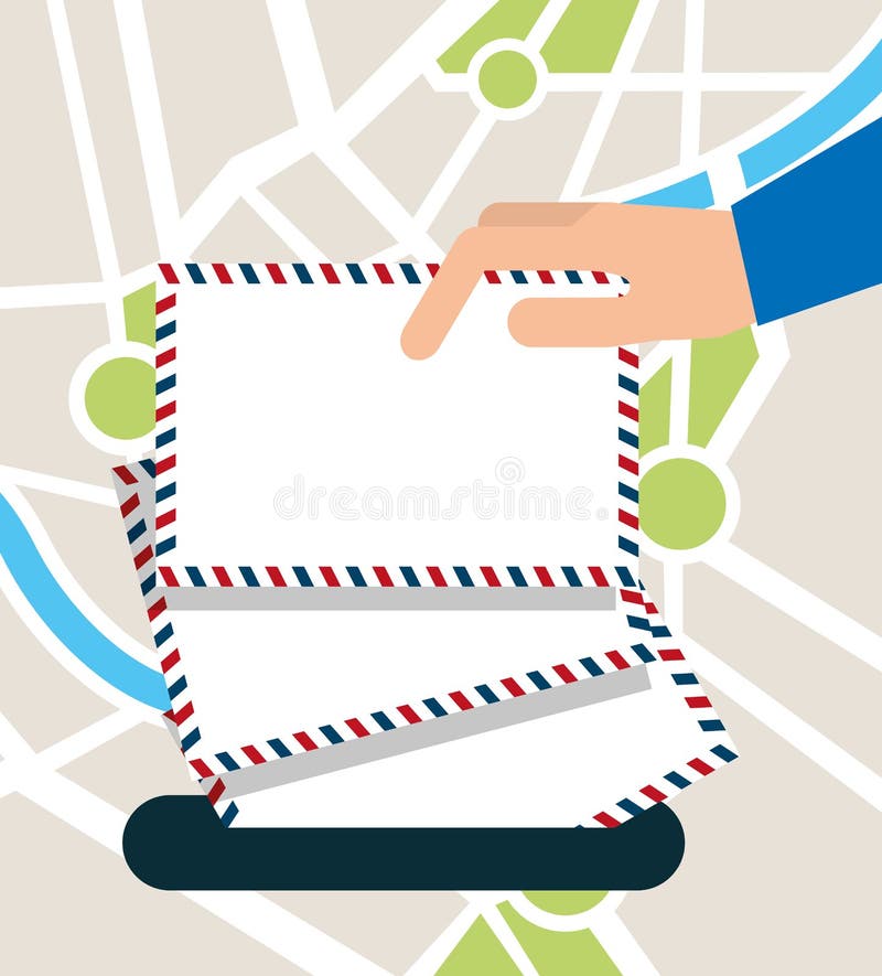 Post mail service design stock vector. Illustration of post - 65905610