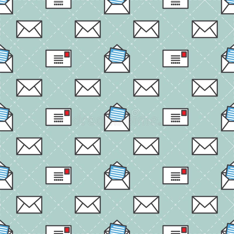 Post Mail Service Vector Seamless Pattern Isolated Wallpaper Background ...