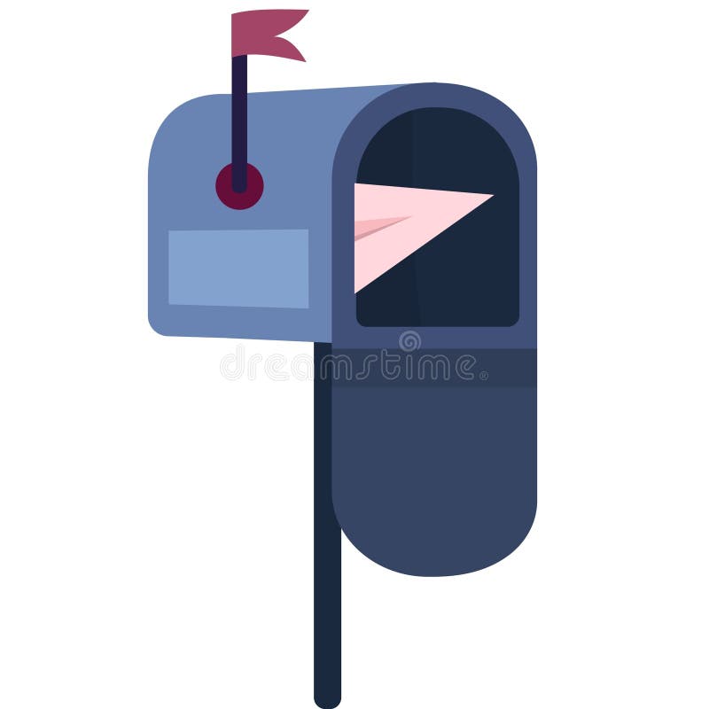 Post Mailbox with Letter Vector Mail Delivery Icon Stock Vector ...