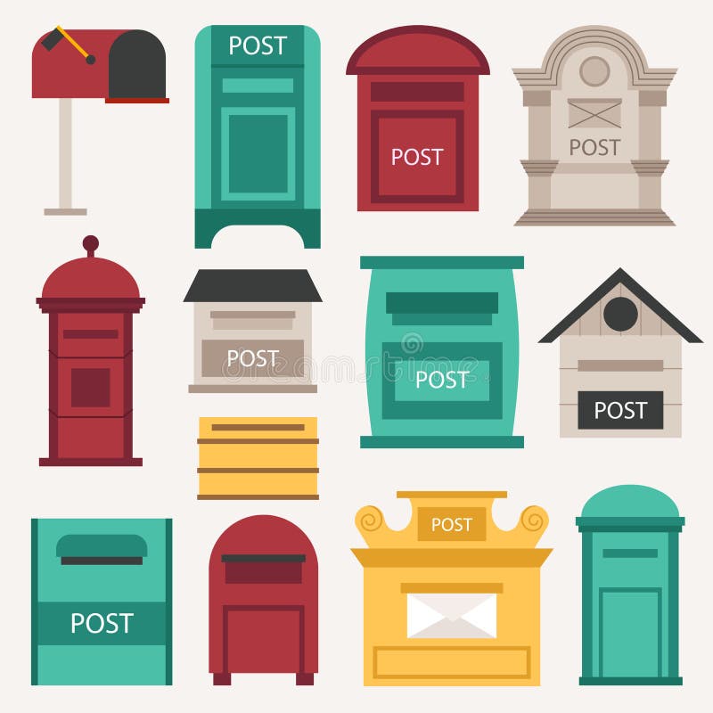 Post Mailbox Vector Illustration Stock Vector - Illustration of mail ...