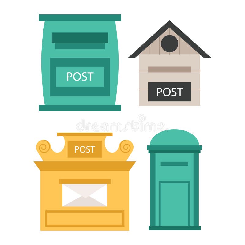 Post Mailbox Vector Illustration Stock Vector - Illustration of mail ...