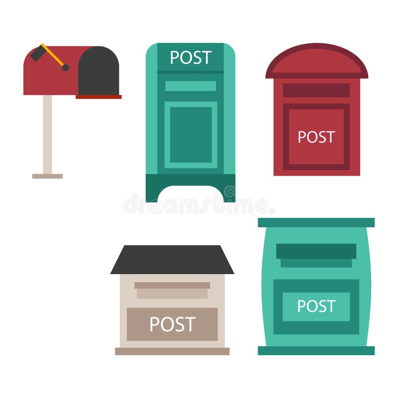 Post Mailbox Vector Illustration Stock Vector - Illustration of mail ...