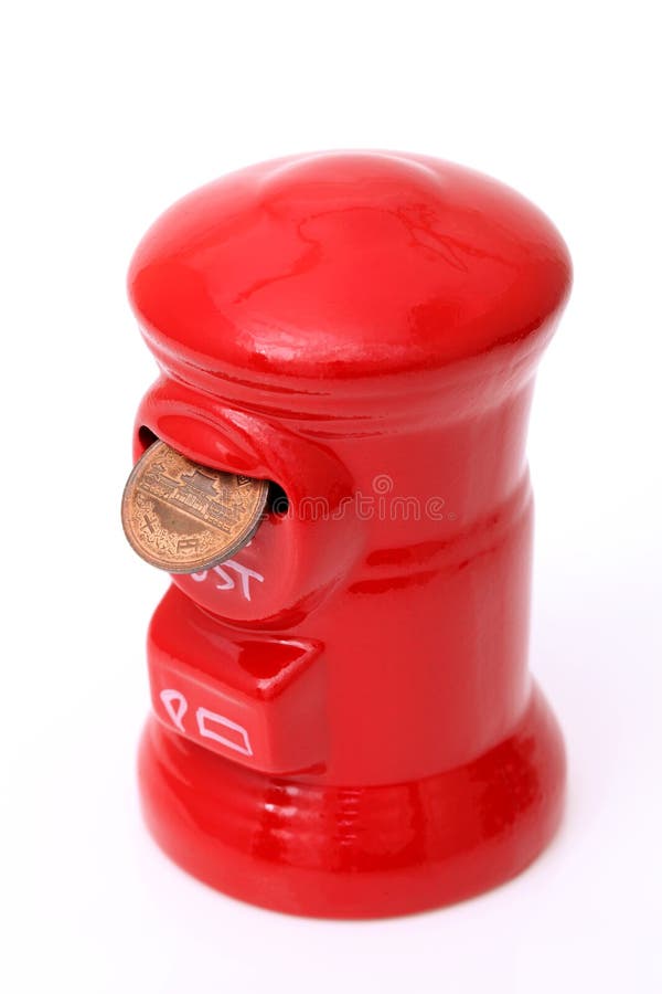 Post money box with coin stock image. Image of color - 47022829