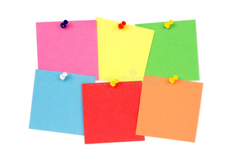 Post-it na parede foto de stock. Imagem de papel, borne - 67494024