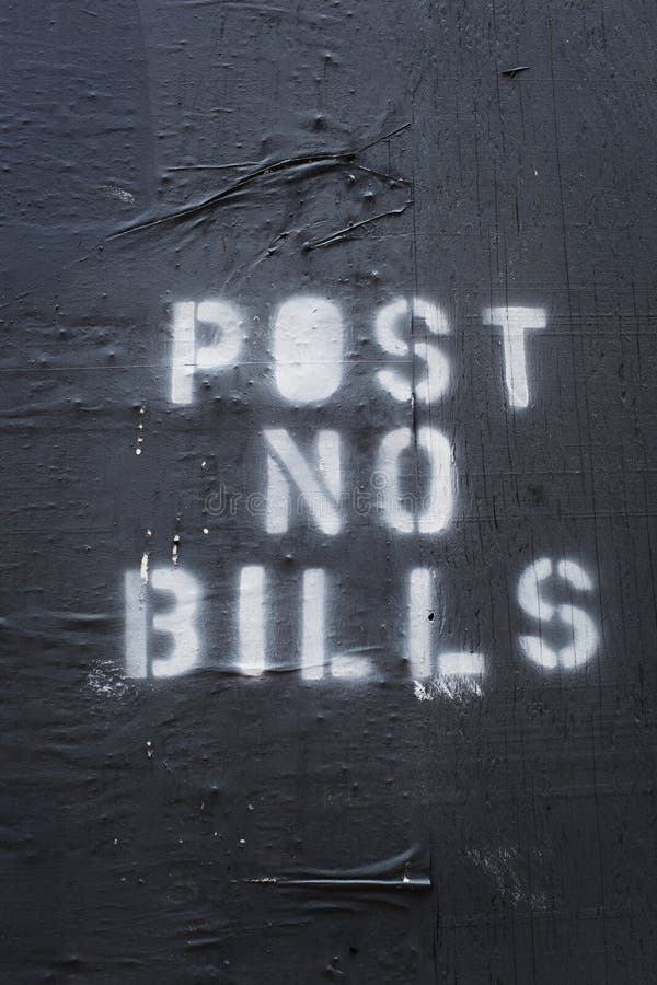 Post No Bills stock photo. Image of lettering, bills - 28350504