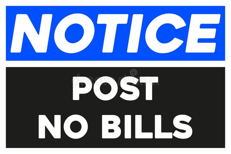 Post no bills sign stock vector. Illustration of wall - 312513897