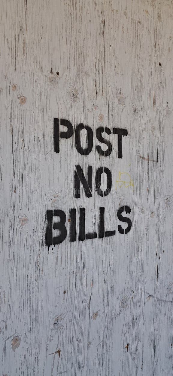 Post No Bills Sign at a Construction Site Stock Photo - Image of notice ...