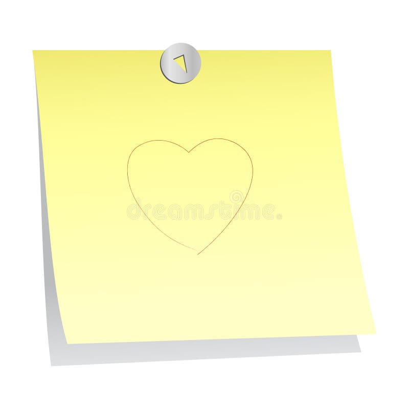 Post it note stock vector. Illustration of stuck, tack - 7915490
