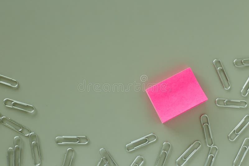 Post it Note and Clips Top View Desk Stock Photo - Image of write, clip ...