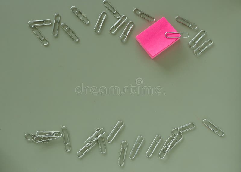 Post it Note and Clips Top View Desk Stock Photo - Image of desk, paper ...