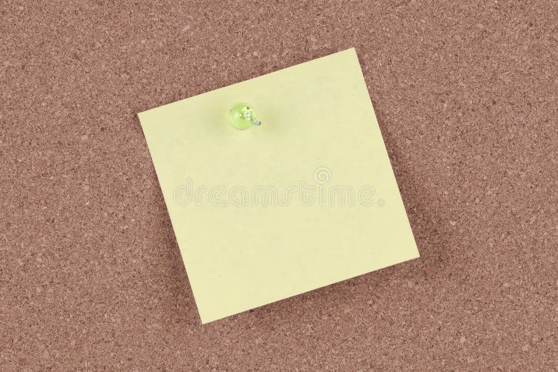 Post Note on a Cork Notice Board Stock Photo - Image of bulletin ...