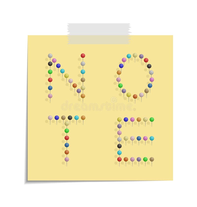 Post note stock vector. Illustration of label, message - 45061424