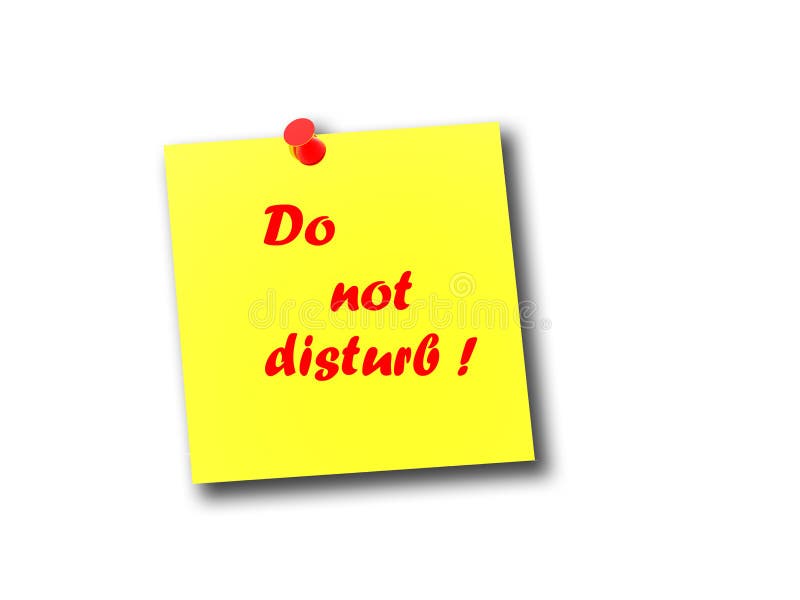 Post Note Do Not Disturb Stock Illustrations – 2 Post Note Do Not ...