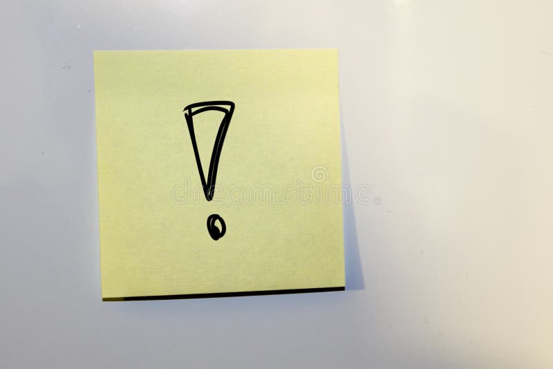 Post-it Note with a Question Mark Drawn Stock Image - Image of postit ...