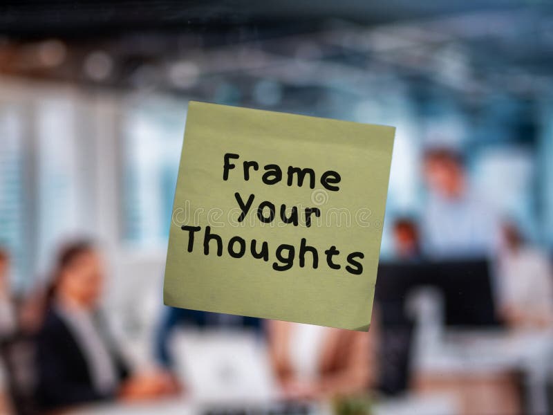 Frame your thoughts stock photo. Image of note, sticker - 311636154