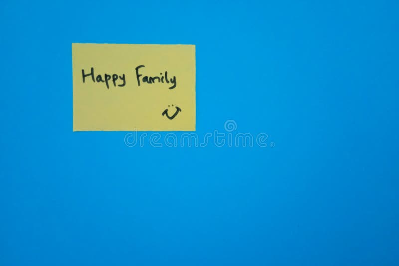 Post it note Happy Family stock image. Image of family - 271722435
